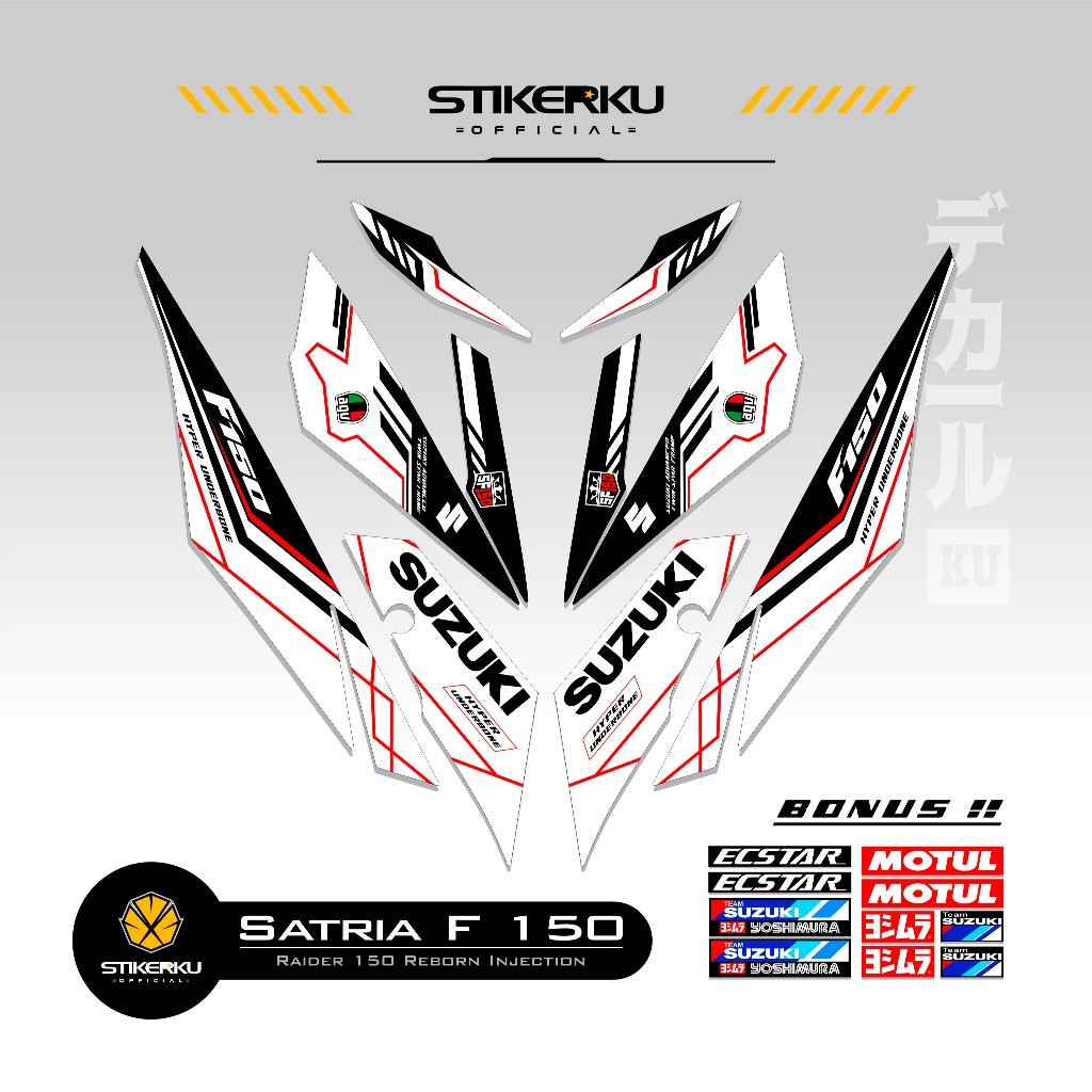 Injection SATRIA STRIPING 150 M0TIF 23 STICKERS SATRIA F 150 2016-2022 ...