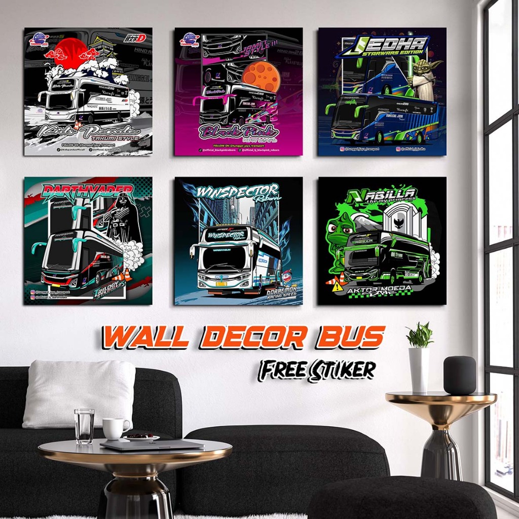 Vector Bus Kids Panda JB5 Room Decoration | Black Pink JB5 | Winspector ...