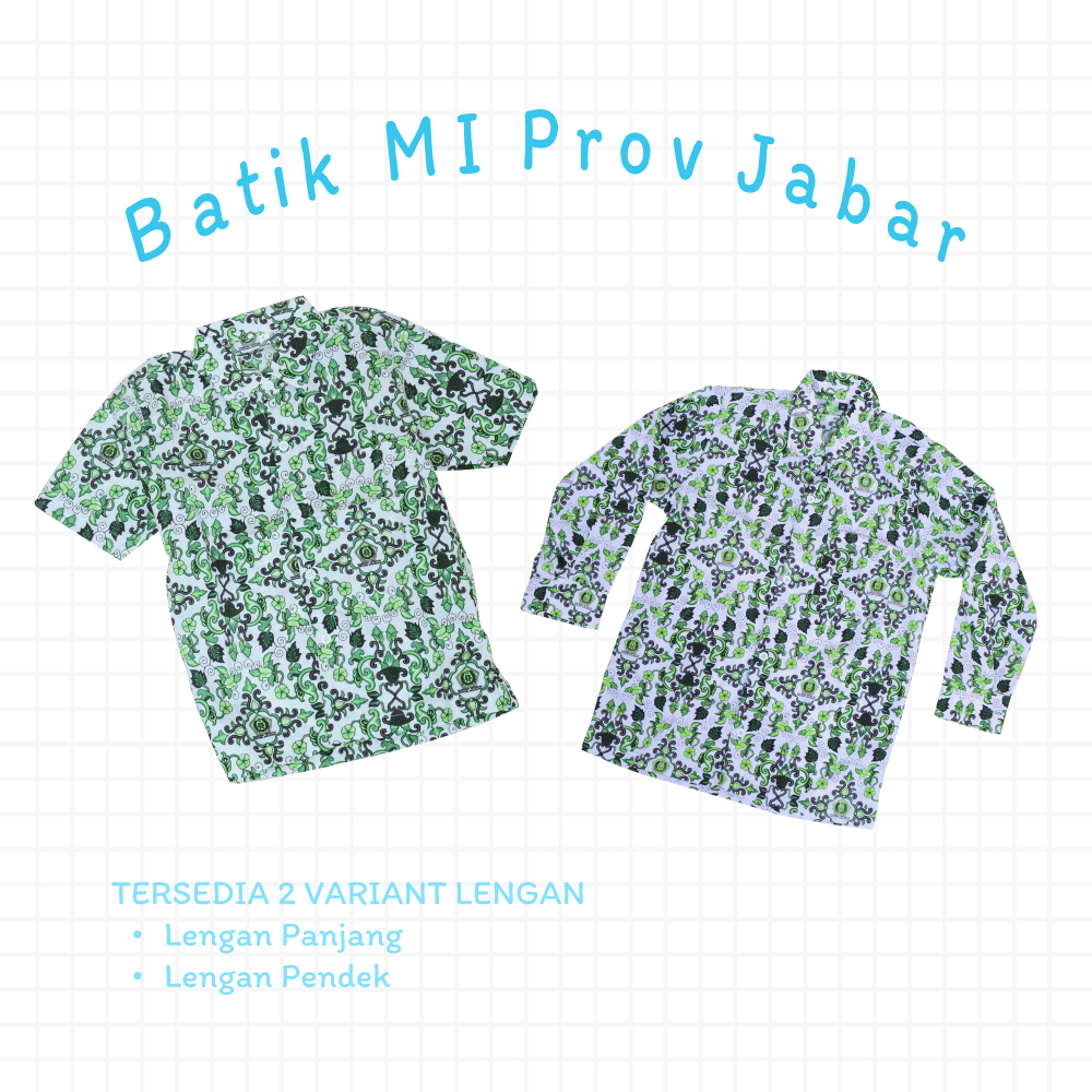 Elementary School BATIK Clothing (SD), MI PROV JABAR MOTIF, Long ...