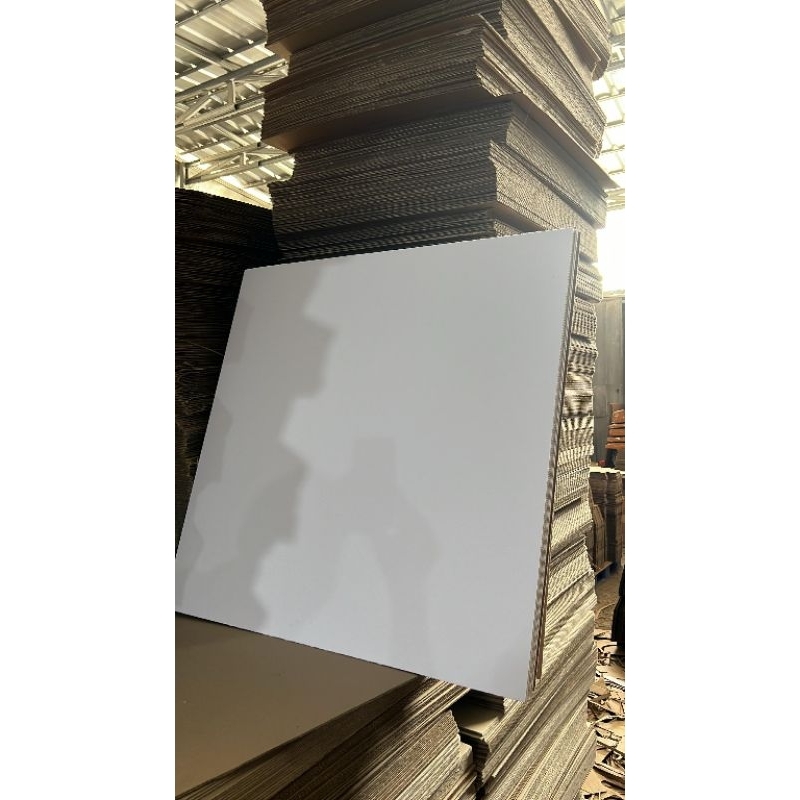 PUTIH 80x81 cm white cardboard plain sheet single wall corrugated kraft ...