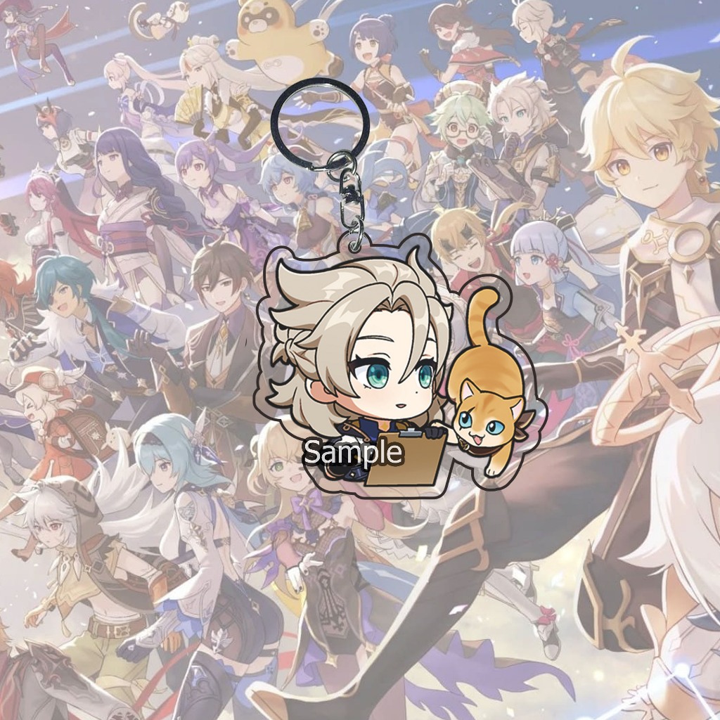 GANTUNGAN Genshin Impact Albedo Keychain 02 - Game - Ganci - Anime ...