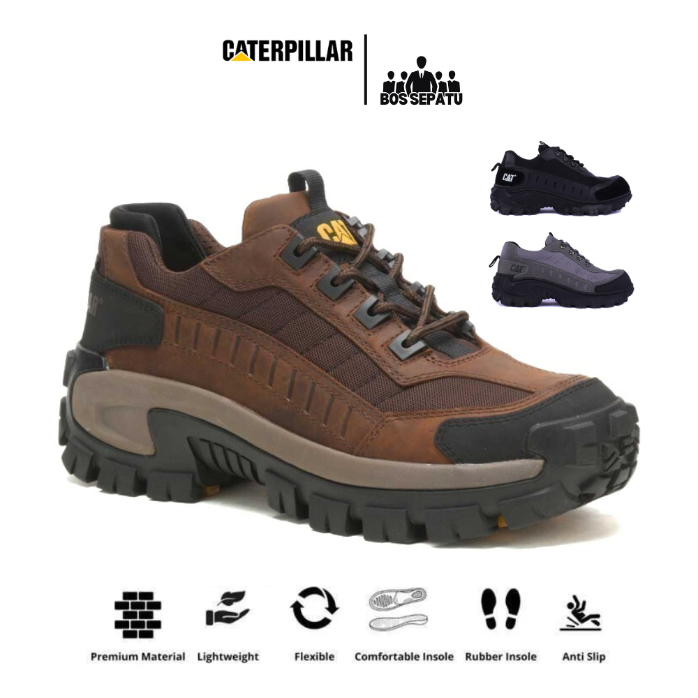 Safety BOOTS Men CAT Bulldozer CATERPILLAR Shoes Iron Toe OUTDOOR Work ...