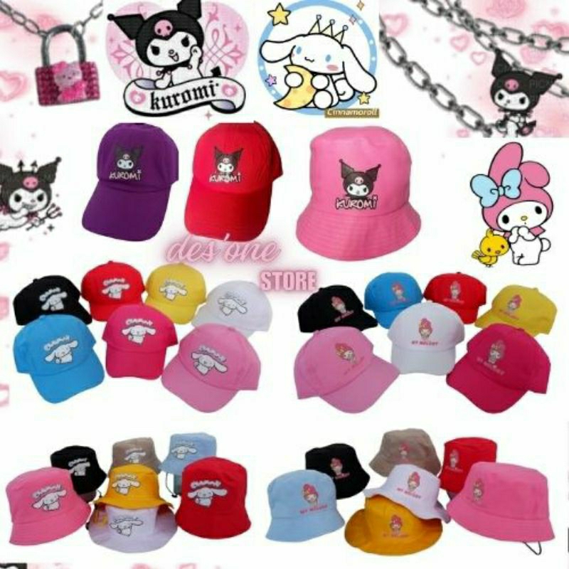 Kuromi my melody Hats Girls Hats kuromi baseball Caps kuromi Bucket Hats kuromi Ages 3-10 Years ...