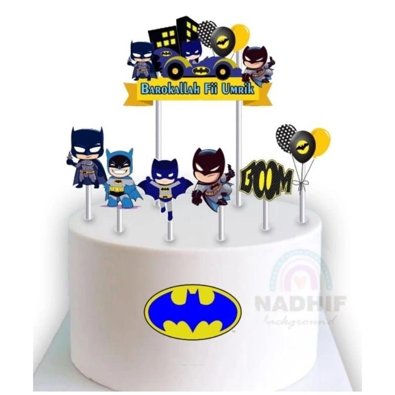 Batman character toper, Batman cake decoration topper, happy birthday ...