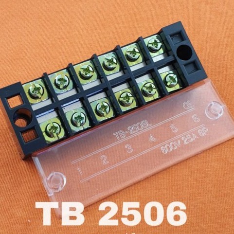 Original Terminal block TB 6 Pole 15A 25A Terminal block 6P 15 25 Amper ...