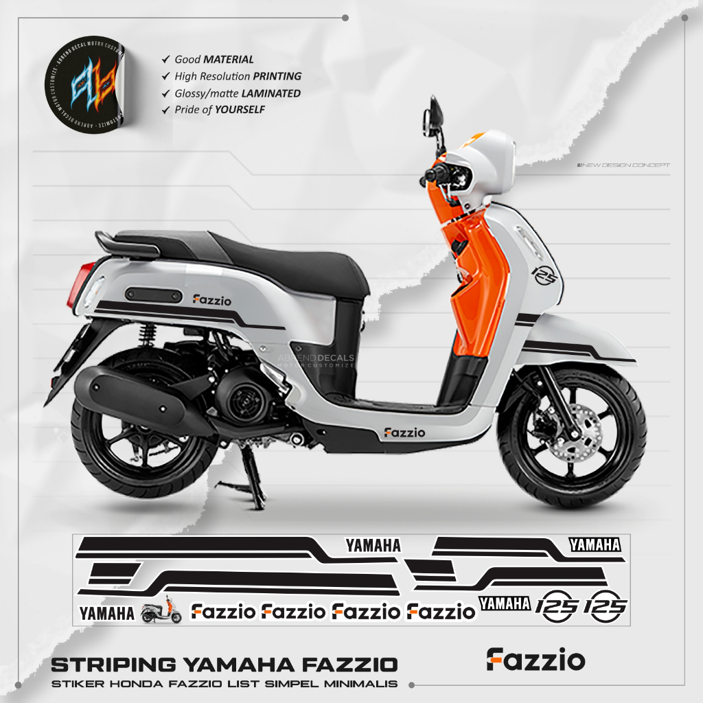 Striping YAMAHA FAZZIO LIST Simple Minimalist Transparent/FAZZIO ...
