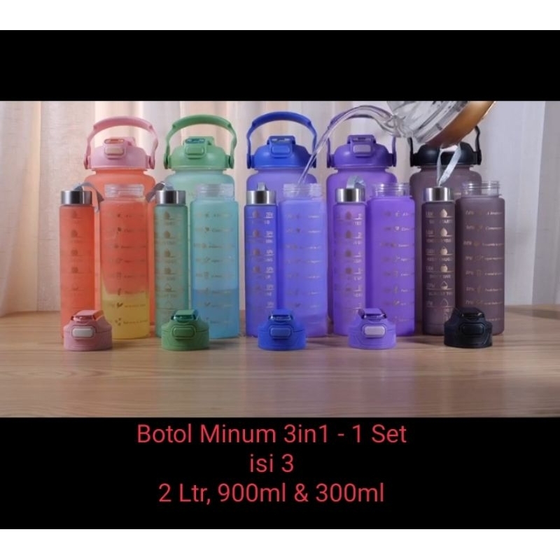 Drinking Bottles 3 in 1-1 SET Of 3-2 Liters, 900ml & 300ml | Shopee Philippines