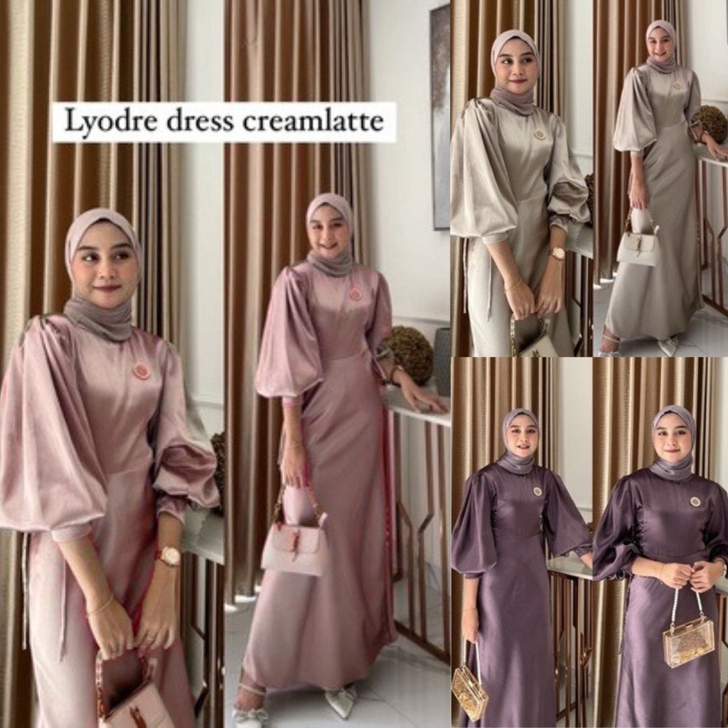 Lyodra Plain Velvet Satin Gamis Wedding Dress Graduation Dress Proposal ...