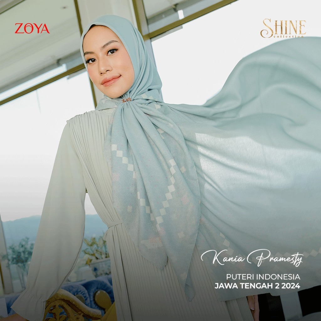 (SCARF FREE BOX) ZOYA Madelin Scarf Motif - Muslim Fashion Square Hijab ...