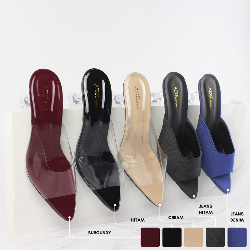 Adk shoes AZURA glass heels 7 cm party heels | Shopee Philippines