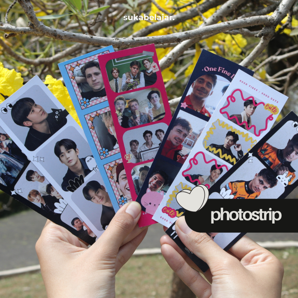 Photostrip Aesthetic 3x1 Photopaper Glossy size 15x5 cm | Shopee ...