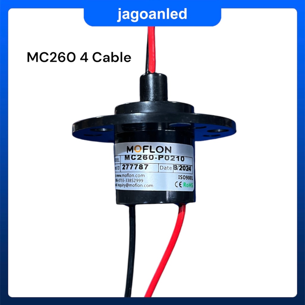 Rotating Cable Slip Ring 2 Cable / 2 Wire 10A With Flange MC260 ...