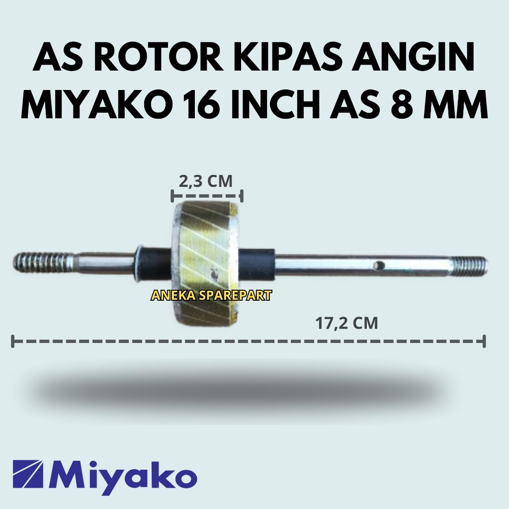 Original | Miyako Fan ROTOR Axle 16inch Axle 8mm | Shopee Philippines