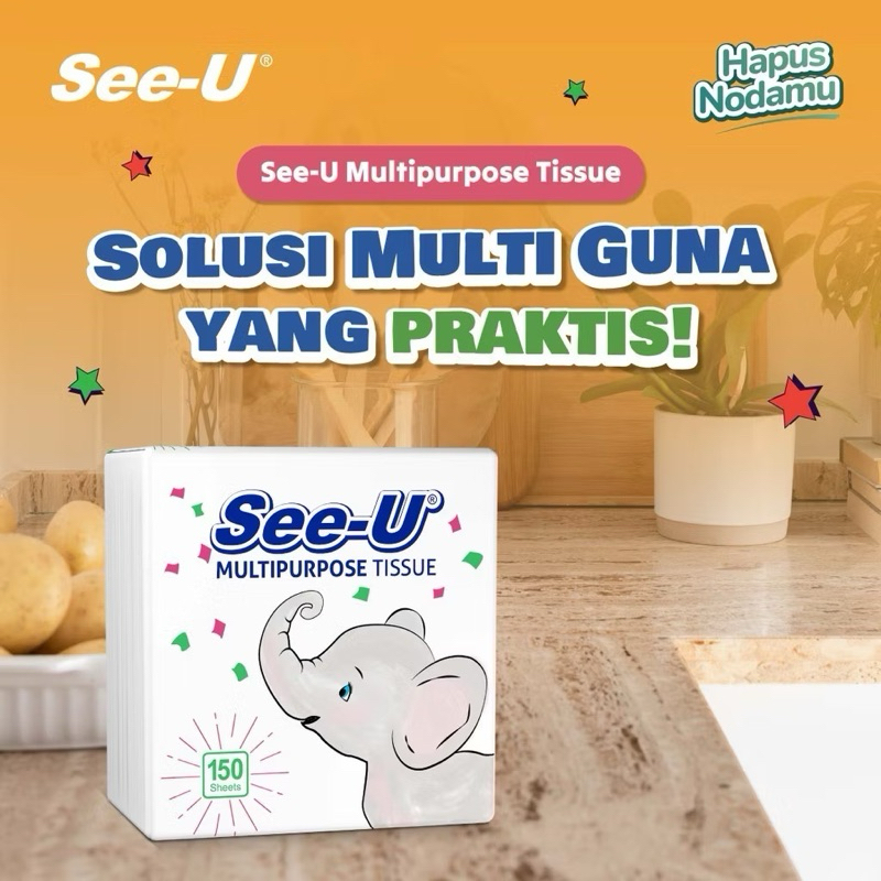 See-u Tissue Dining Table Box 150 Sheets 1-Ply THICK / SEE U Tissue Pop ...