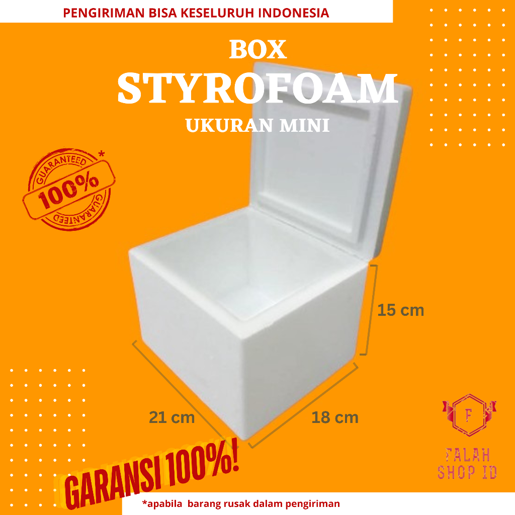 [OUTSIDE THE CITY ONLY] STYROFOAM BOX MINI 20.5 X 18.2 X 11.3 CM / BOX XS2 / BOX XS 2 / BOX ...