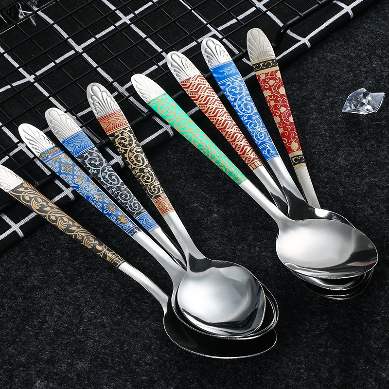 PERALATAN Stainless Spoon With Thick Batik Motif, 1 Dozen Contents 12 ...