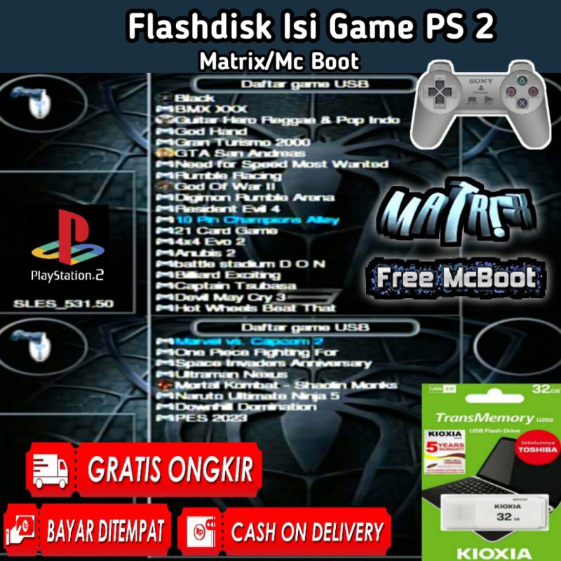 32gb Ps2 Game Contents Package - Ps2 Full Game Flashdisk | Shopee ...