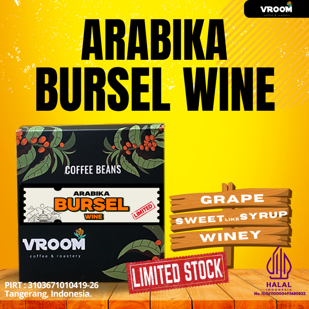 MERAH Arabica Coffee BurSel Wine red pick 200gr arabica Roasted Bean ...