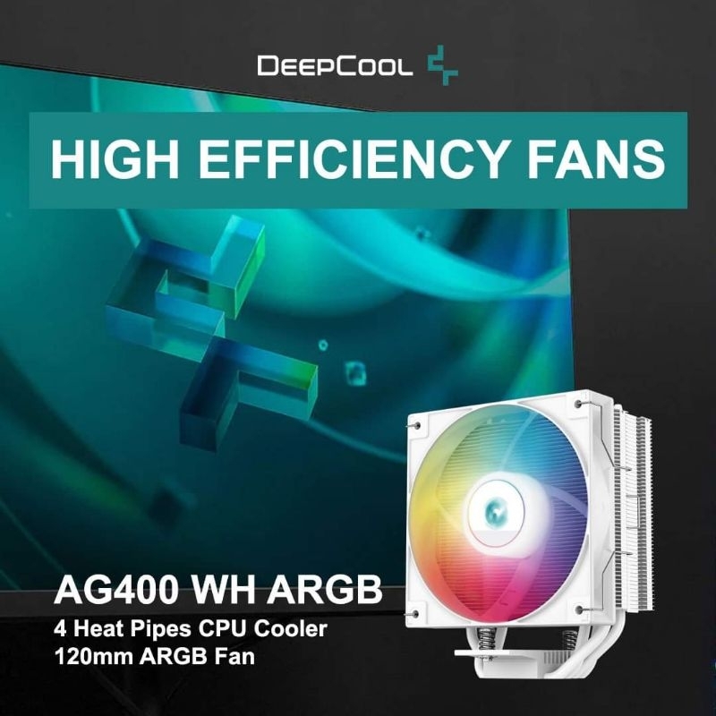 Deepcool AG400 WHITE ARGB CPU COOLER | Shopee Philippines