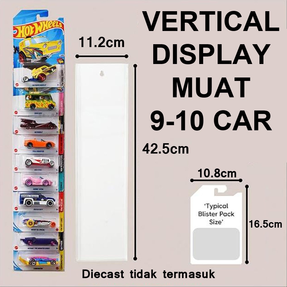 Hotwheels blister Display rack fits 9 cars, suitable for wall Display ...