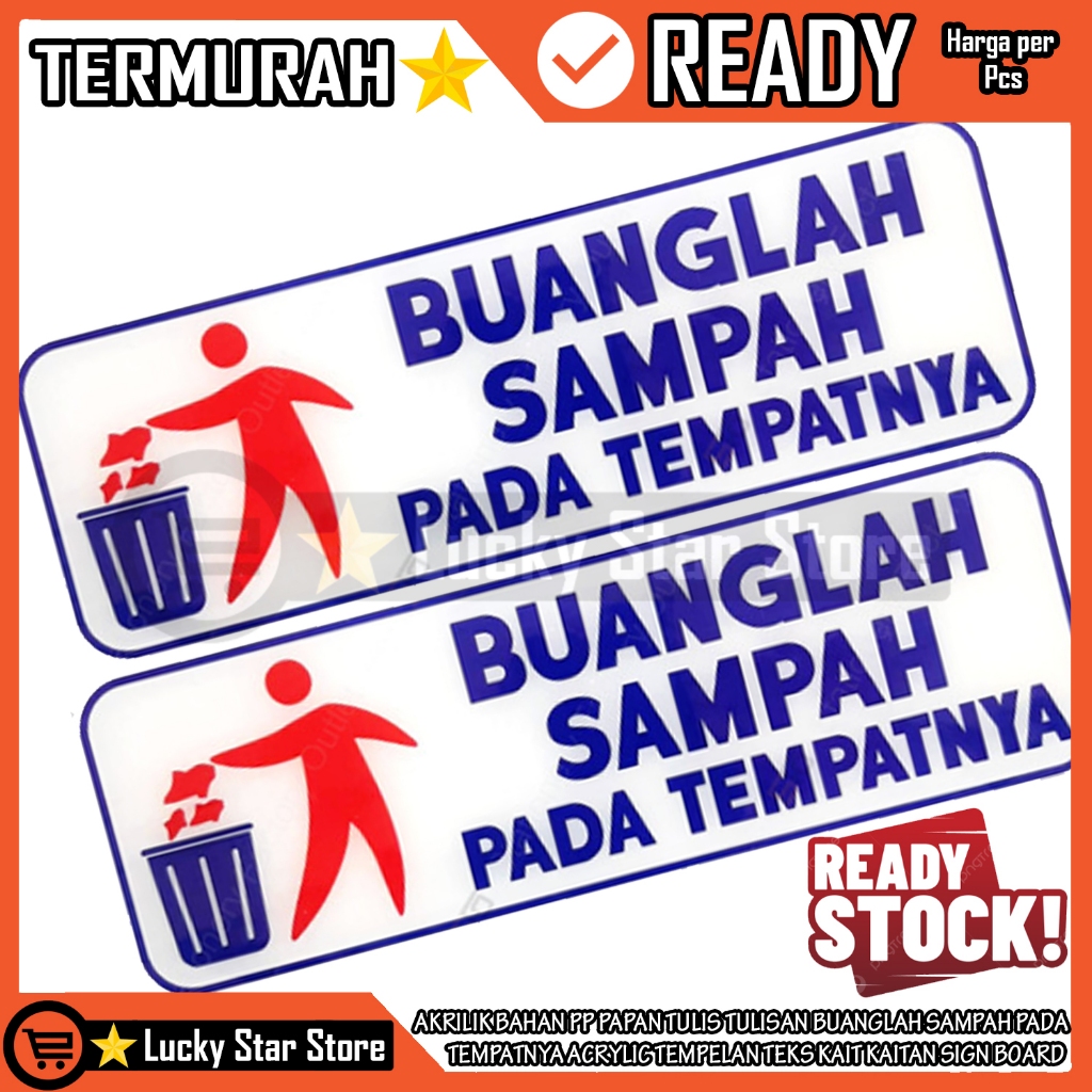 Acrylic Label Acrylic Sticker Sign Signage Board Remove Trash On The ...