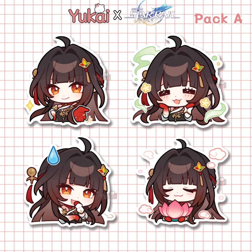Lingsha Honkai Star Rail (HSR) Premium Pack Sticker, Waterproof Anime ...