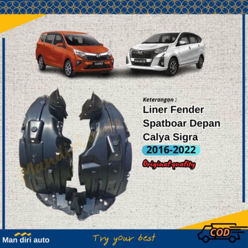 Fender Liners | Calya Sigra Front Under Spatboar 2016 2017 2018 2019 ...