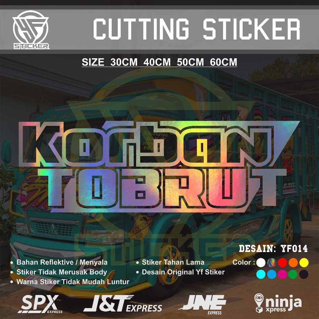 Viral TOBRUT KORBAN stickers cutting variations of pickup truck windows ...