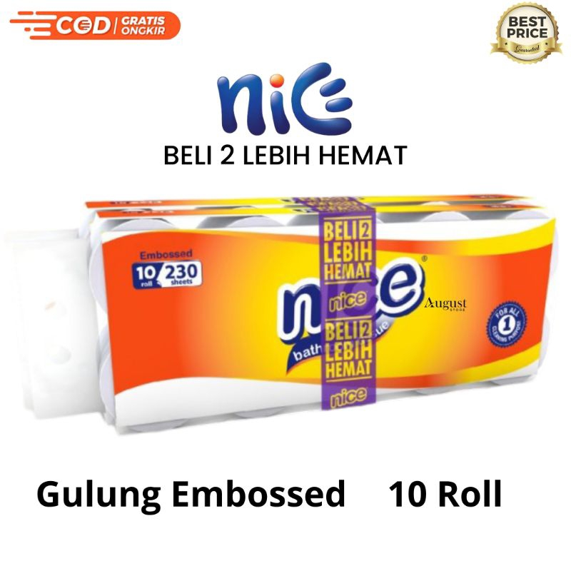 Nice Embossed Tissue Tissue Contents 230 Sheets/10 Rolls/Buy 2 More ...