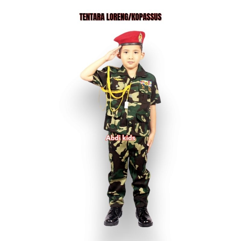 Children's Kopassus TNI Profession Clothes/Children's Costume Clothes ...