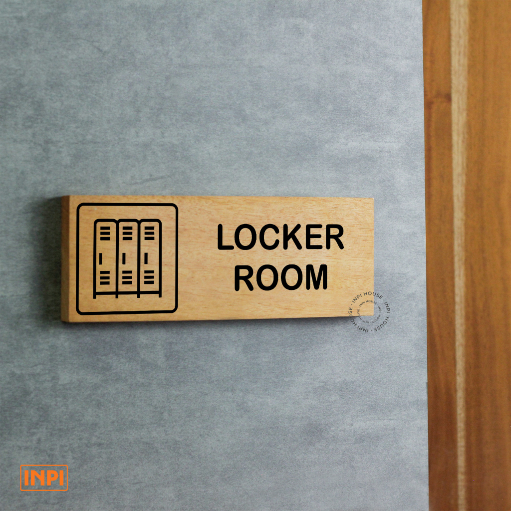 Room locker system sign - locker room marker - wall sign - room locker ...