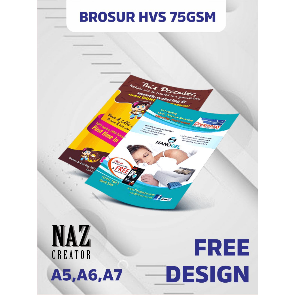 Hvs Brochure A5,A6,A7 FREE DESIGN | Shopee Philippines