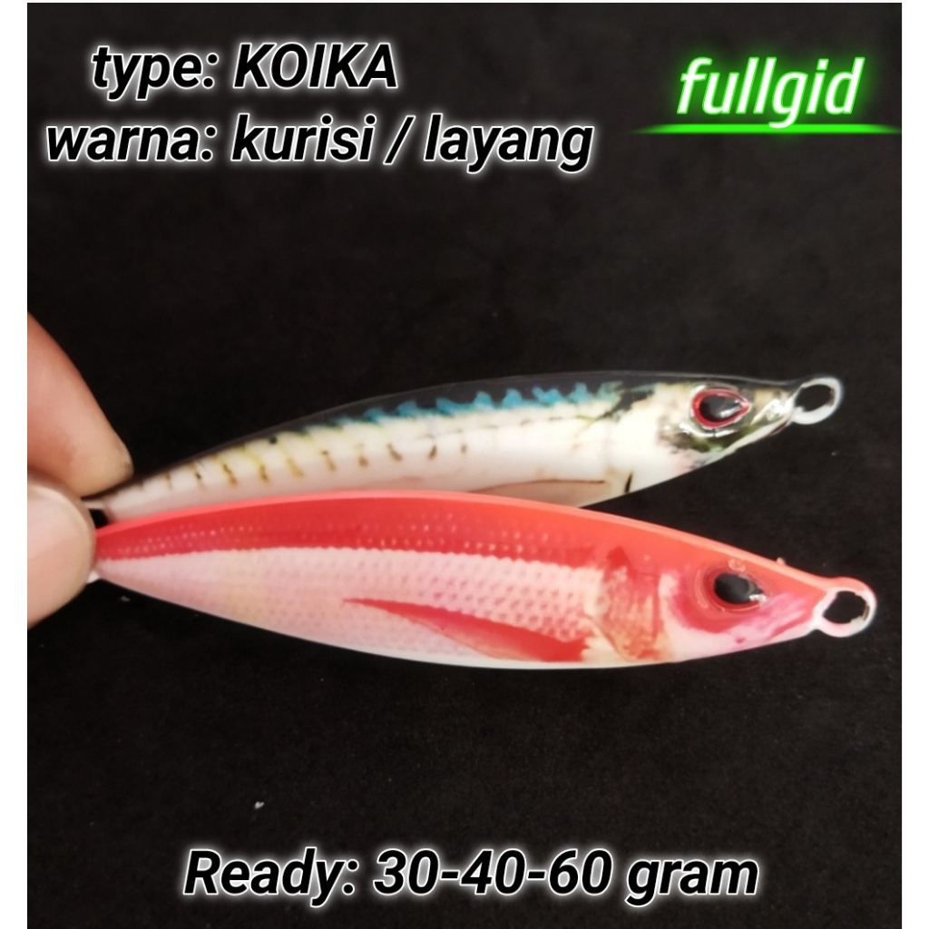 Metal jig sticker slid decal model KOIKA size/flying | Shopee Philippines