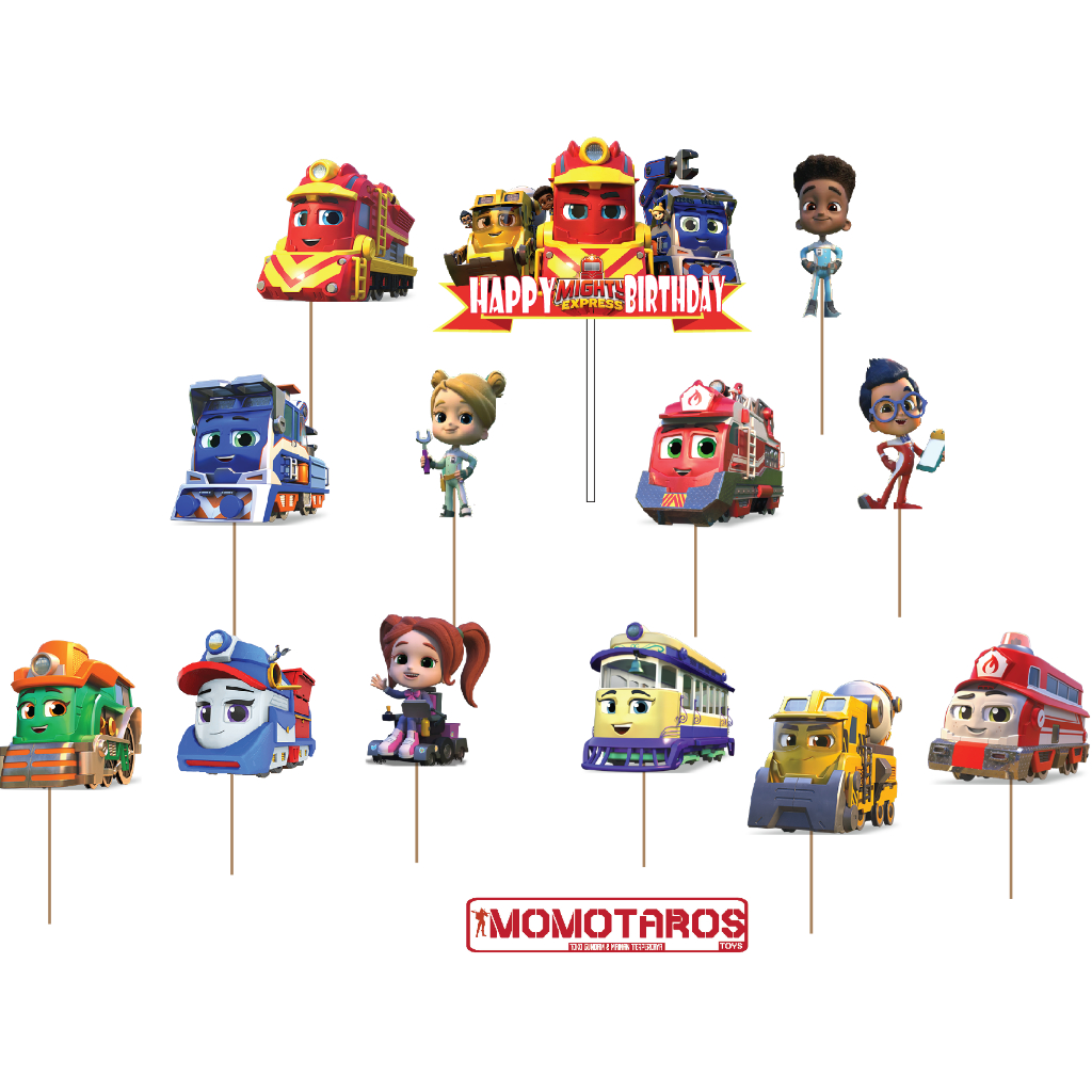 Mighty Express cake Topper New set | Shopee Philippines