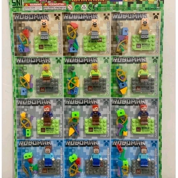 Minecraft Roboman Toys Cute fancy ROBLOK Mc547 | Shopee Philippines