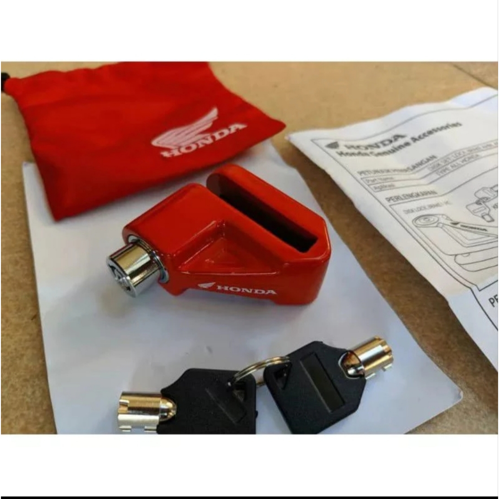 Disc Padlock - Original AHM Honda Disclock Universal for all motorbikes ...