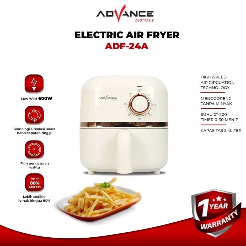 MESIN Advance Airfryer ADF-24A 2,4L 600w Frying Machine Without Oil ...