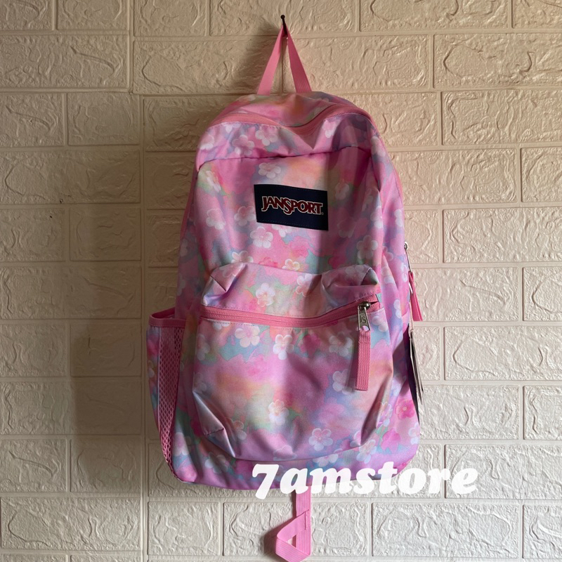 Original Jansport Cross Town Neon Daisy Backpack / Backpack | Shopee ...