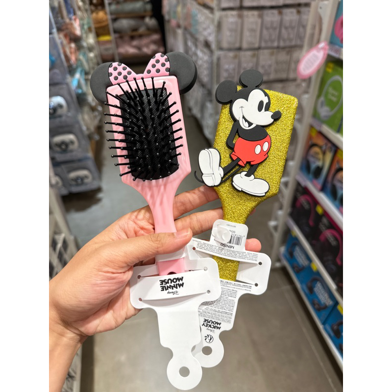 MINI PADDLE BRUSH MINISO HAIR BRUSH MINNIE MICKEY MOUSE HAIR COMB ...