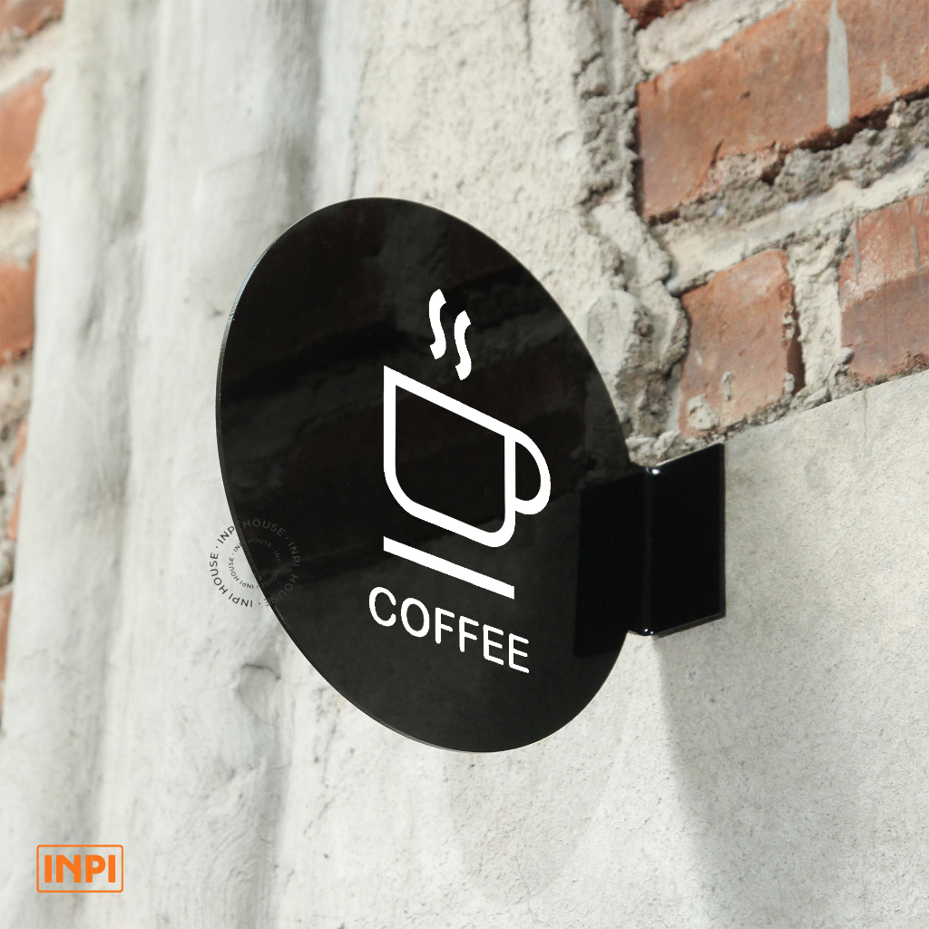 Signage Acrylic Pop Up Sign Circle 15 cm - Coffee | Shopee Philippines