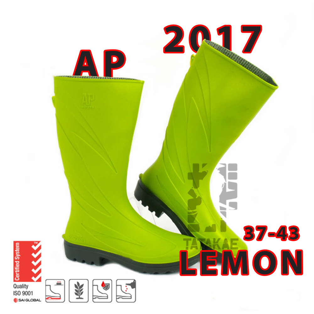 HIJAU AP Boots 2017 Dark Green Lemon Green High Boots Farm Farming Work ...