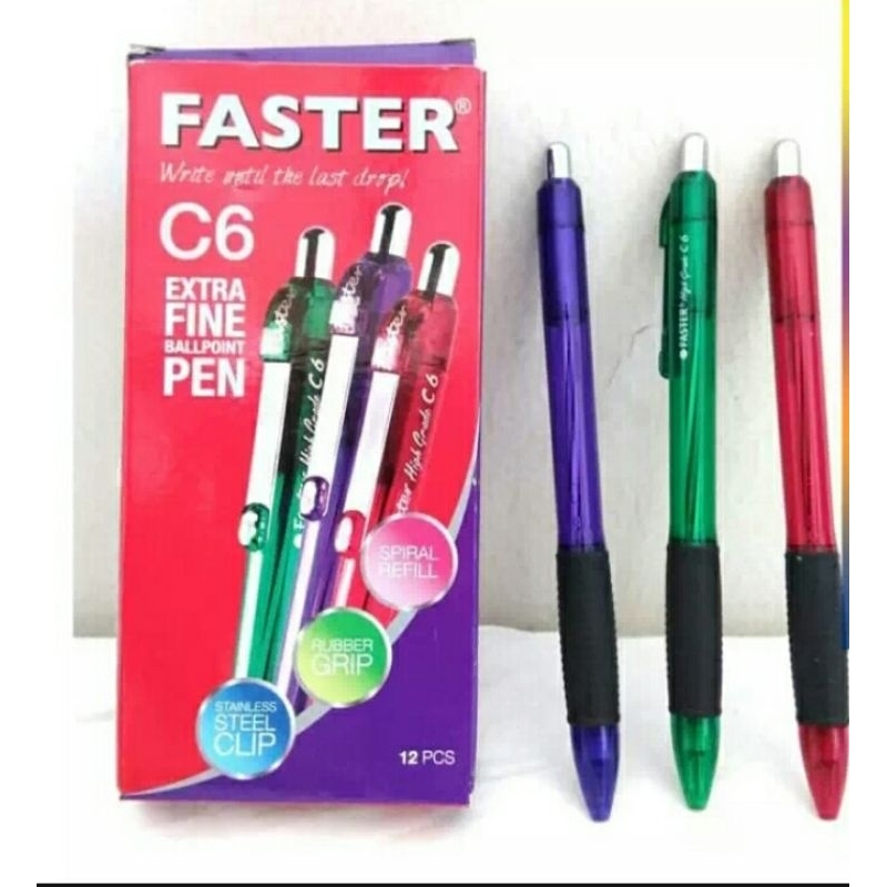 Pen Faster C6 shallow (12pcs) | Shopee Philippines
