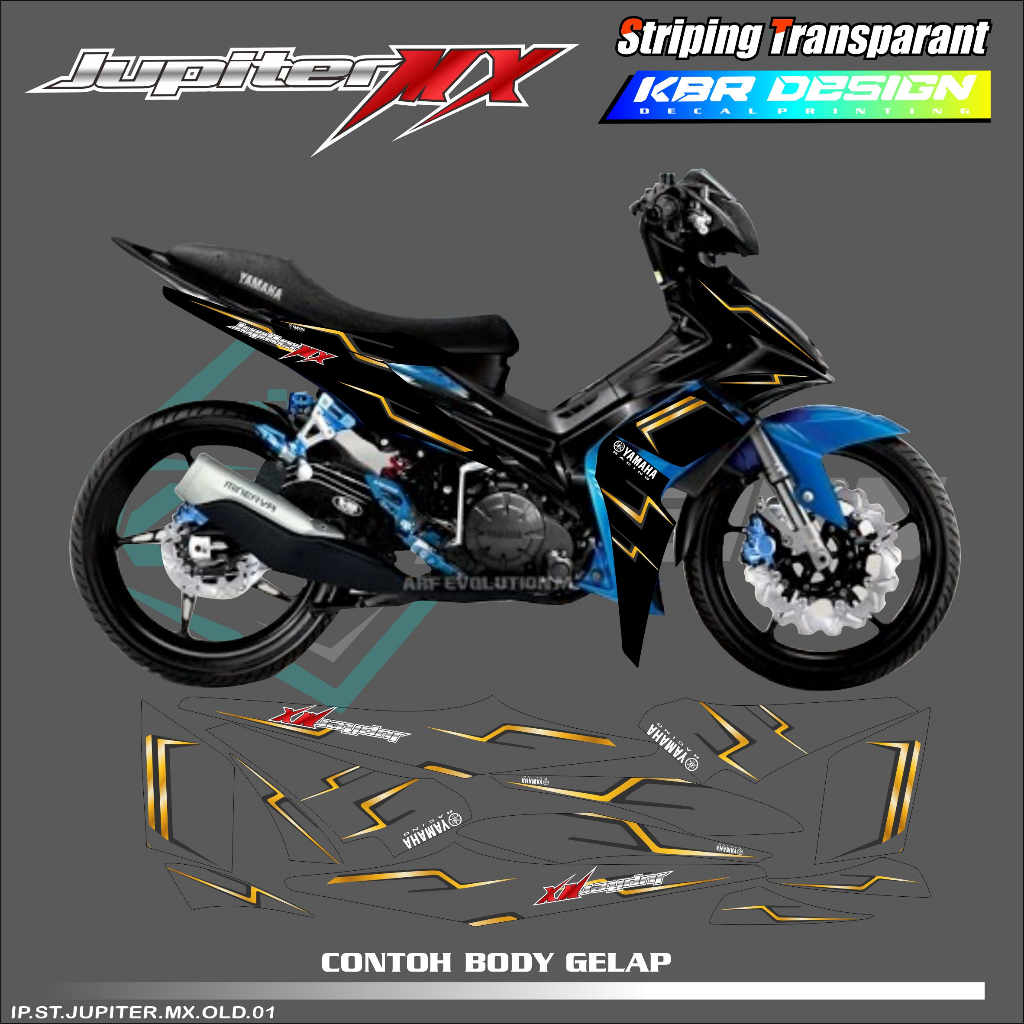 JUPITER MX OLD MOTORCYCLE STRIPING STICKER YAMAHA JUPITER MX OLD ...