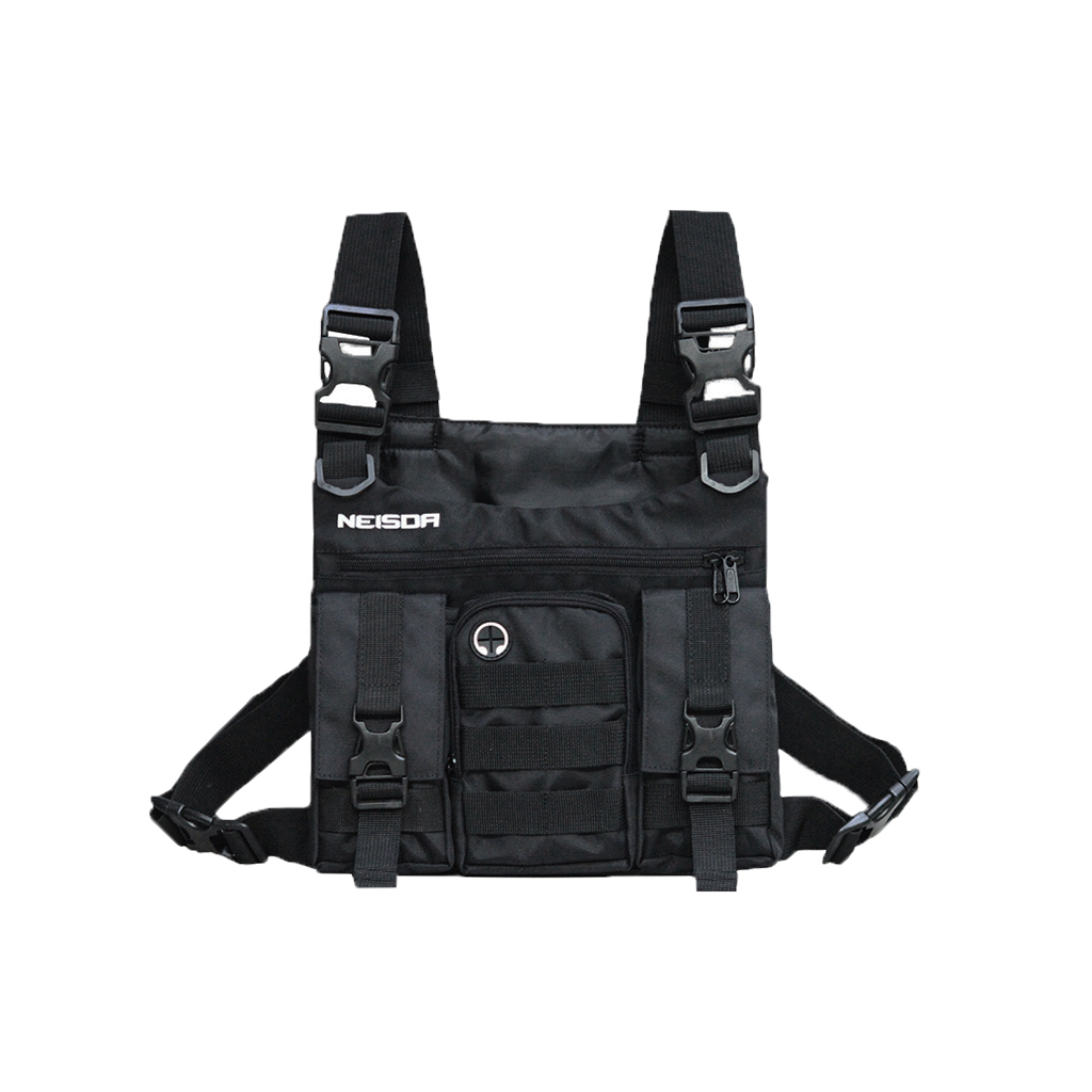 Chestbag Neisda Series Threepocket Black Chest Bag | Shopee Philippines