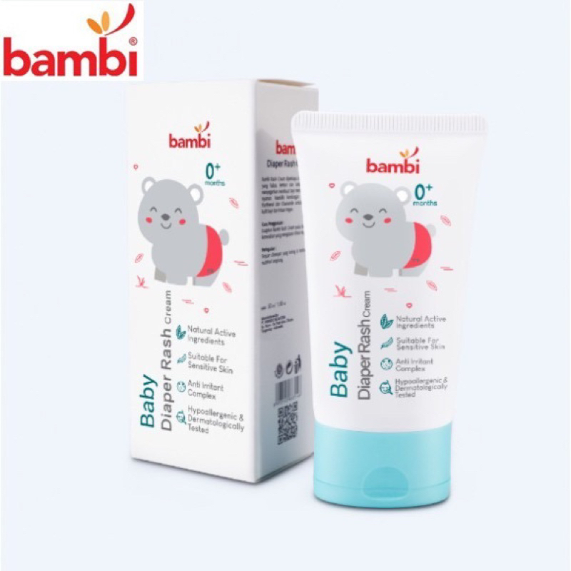 BAMBI BABY DIAPERS RASH CREAM 50Ml / OVERCOMES DRY AND DIAPER RASH SKIN ...