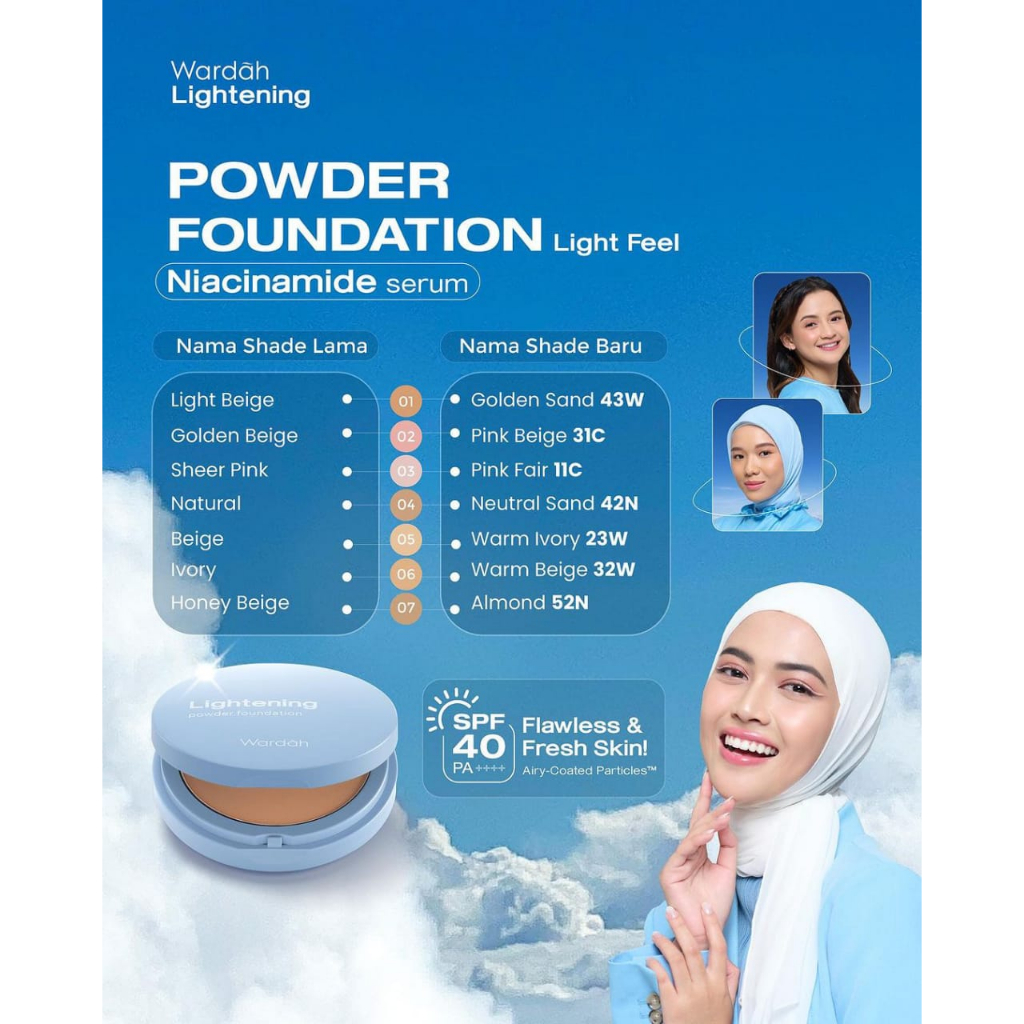 Wardah Lightening Powder Foundation Light Feel (new packaging) | Shopee ...