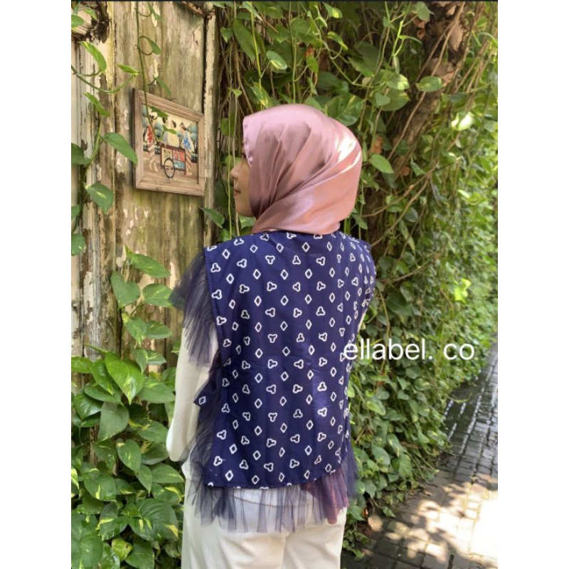 BATIK VEST // RUFFLE VEST // TILE COMBINATION VEST // VESY | Shopee Philippines