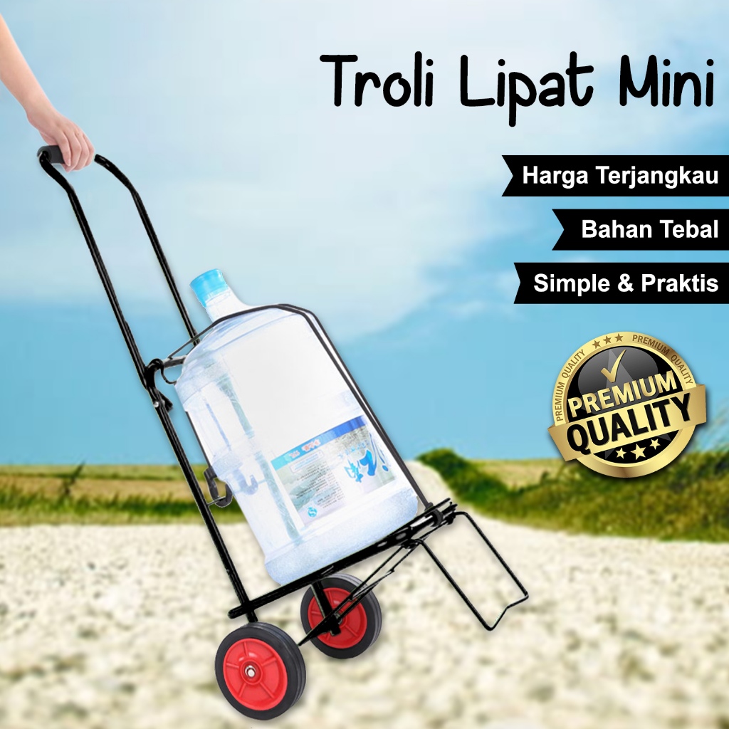 Gallon Trolley Mini Folding Trolley Lifting Goods Trolly Wheels Strong ...