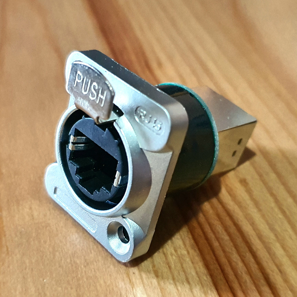 EtherCON type D for panel (chasis), RJ45 connection for panels | Shopee ...