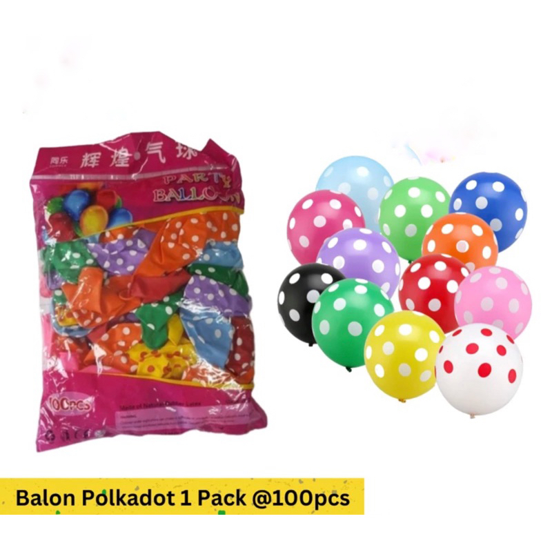 DRAWING BALLOONS - PULKADOT - THREAD - ROCKET PAK CONTAINS 100PC - 3in ...
